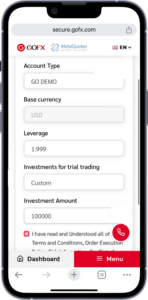 How to open a demo account (DEMO)