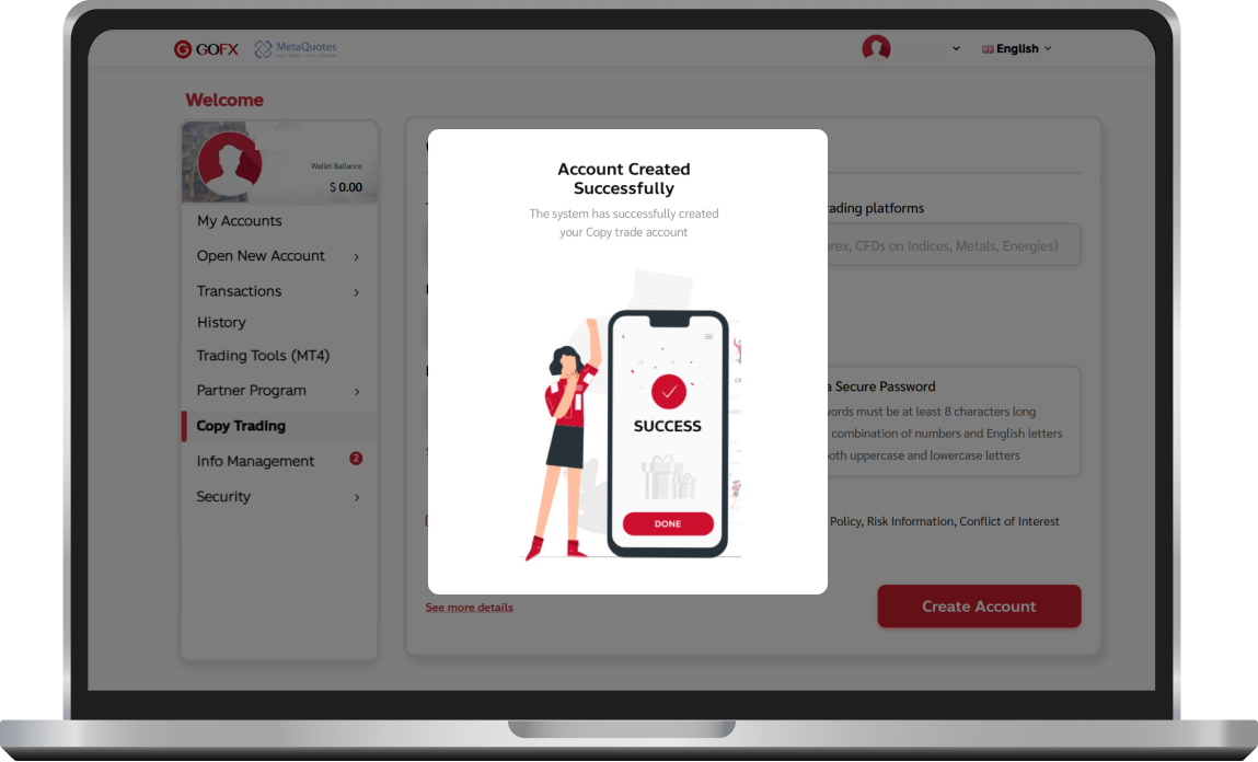 How to open copy trade account?