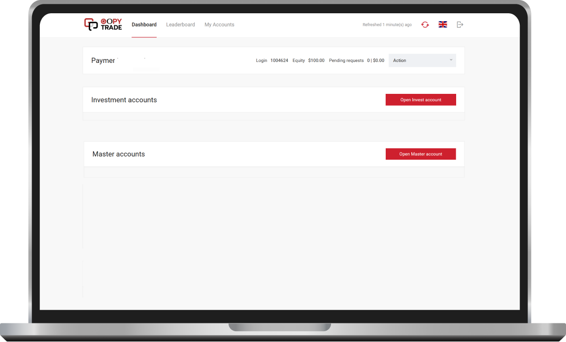 How to start copy trade account for master account?