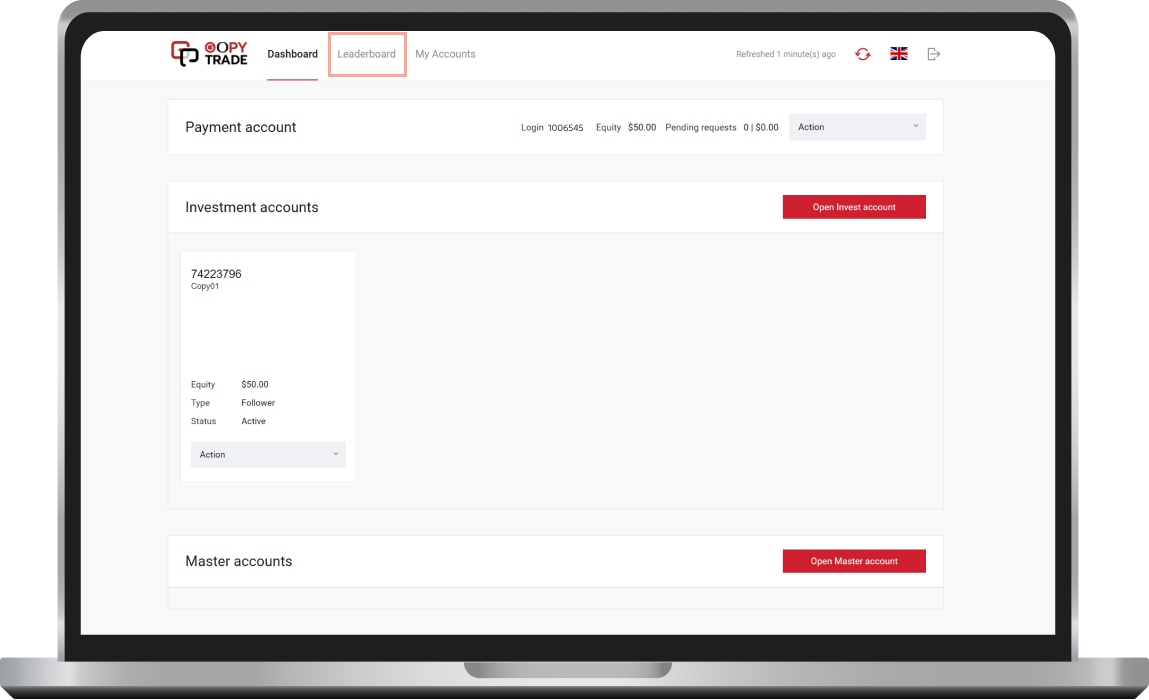 How to subscribe to master account?